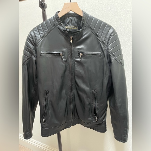 Massimo | Jackets & Coats | Authentic Italian Leather Mens Biker Jacket ...